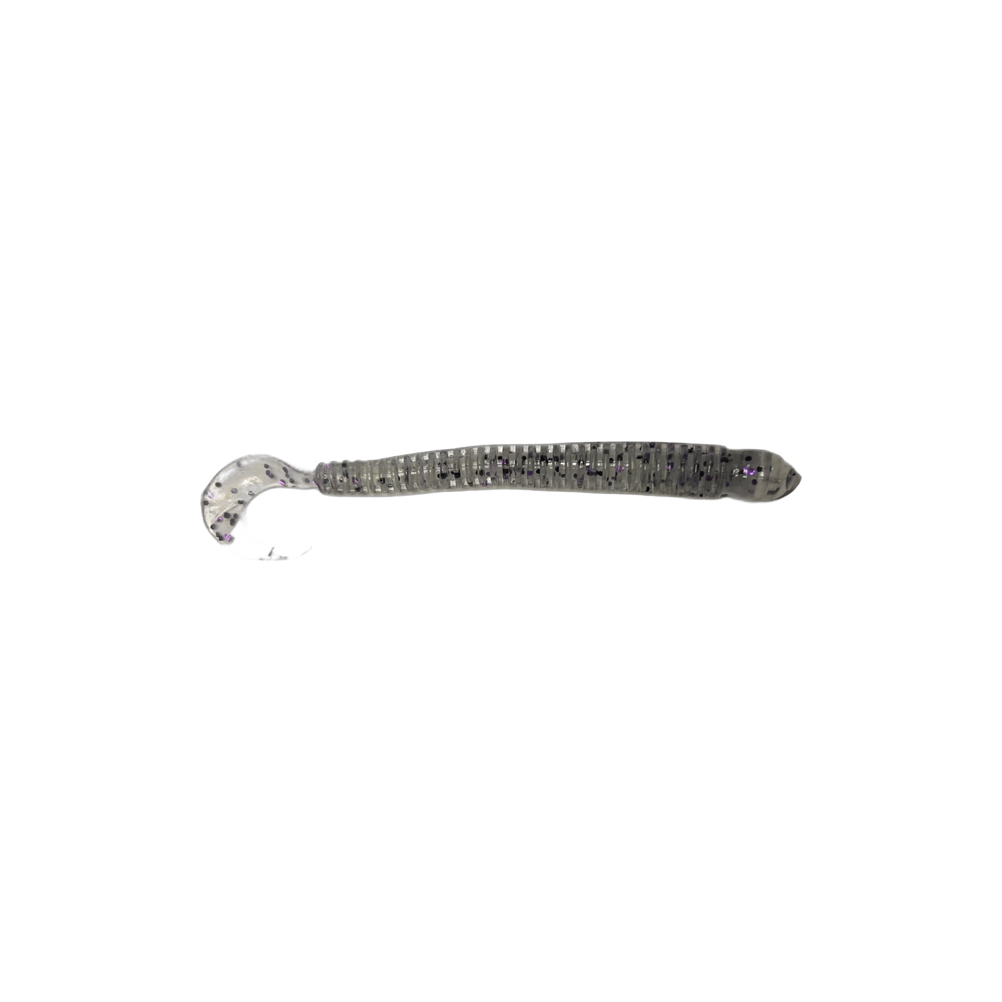 Clear with Purple Glitter - FRP Ringworm | J&M Jigs